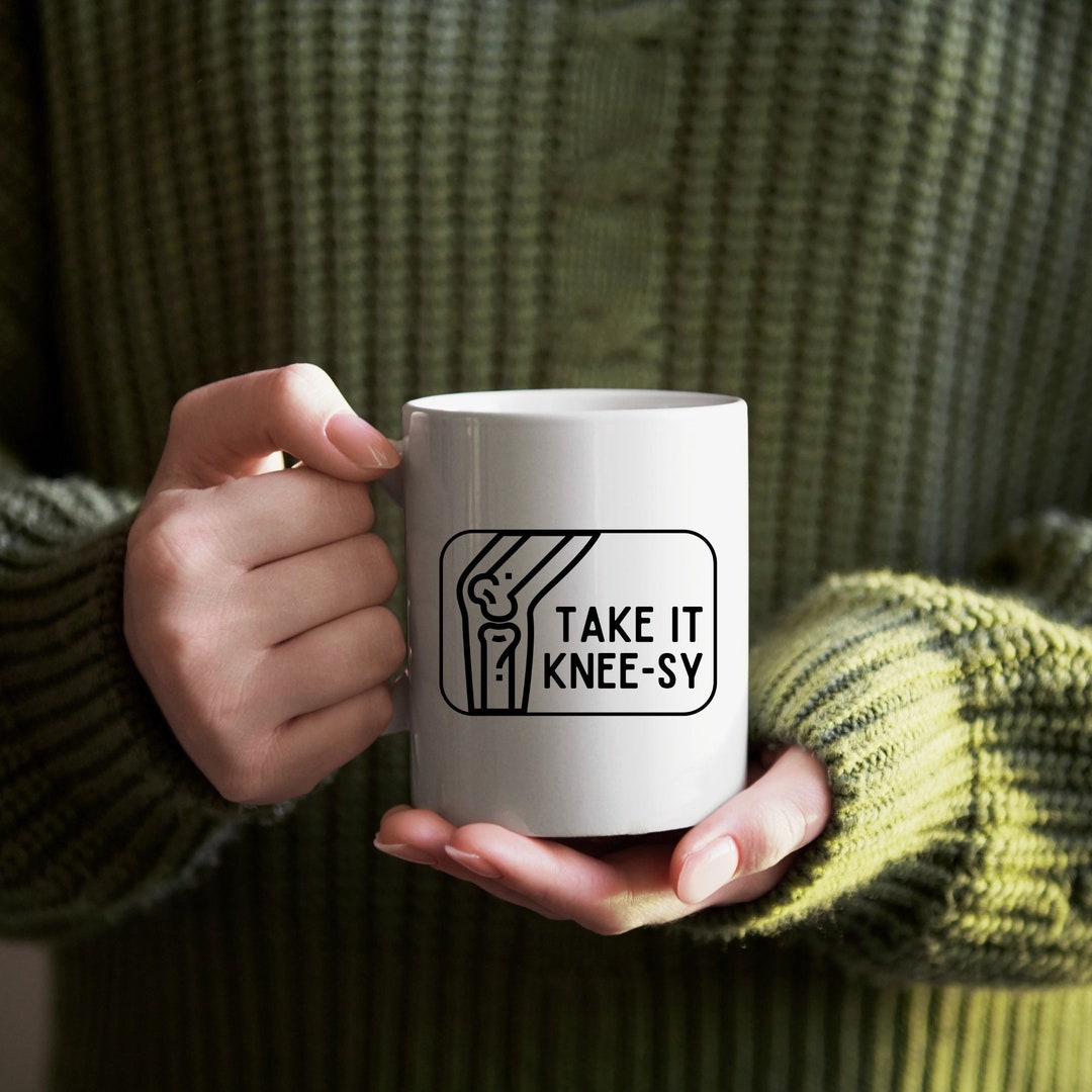 Get Well Soon Gift, Funny Knee Surgery Mug, Knee Surgery Pun Gift, Knee ...