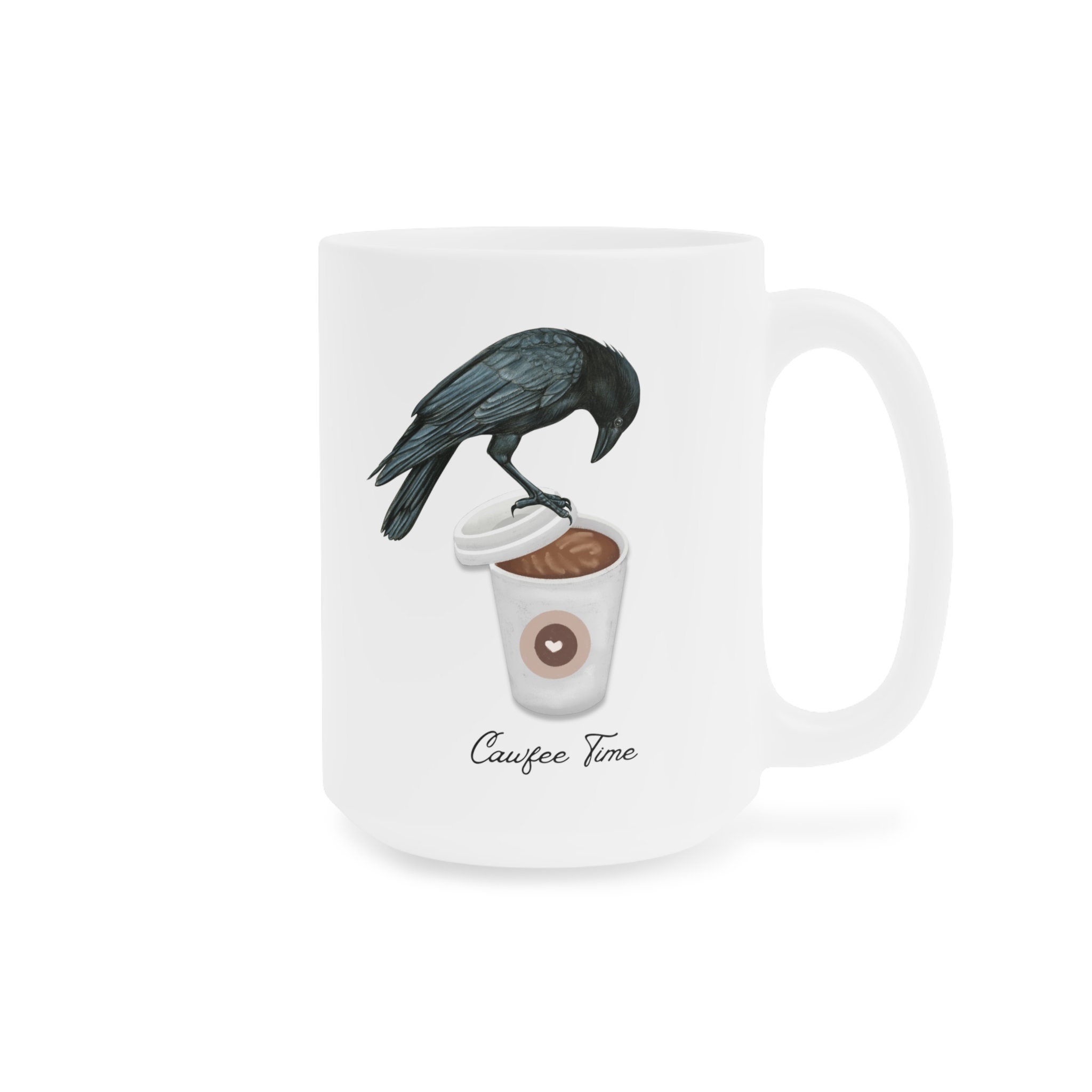 Funny Cawfee Time Crow Mug Bird Lovers Coffee Mug Bird Watching Gift ...