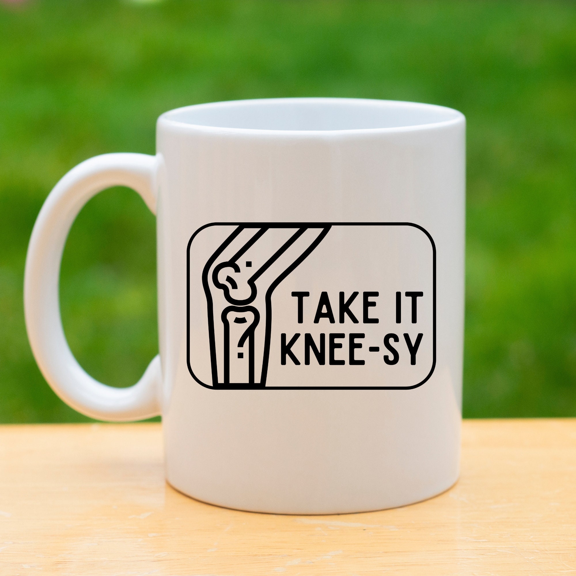 Get Well Soon Gift, Funny Knee Surgery Mug, Knee Surgery Pun Gift, Knee ...