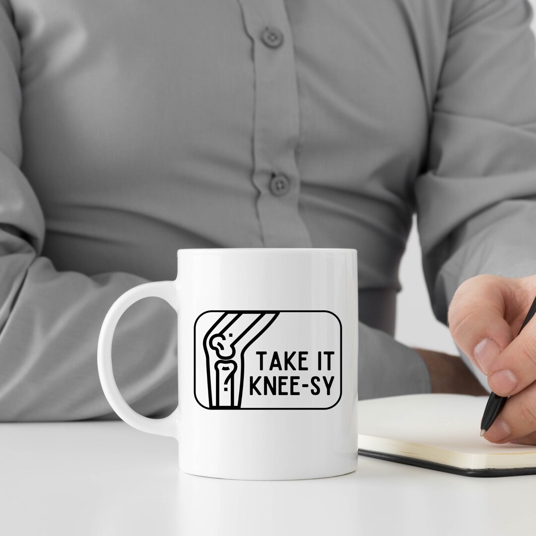 Get Well Soon Gift, Funny Knee Surgery Mug, Knee Surgery Pun Gift, Knee ...