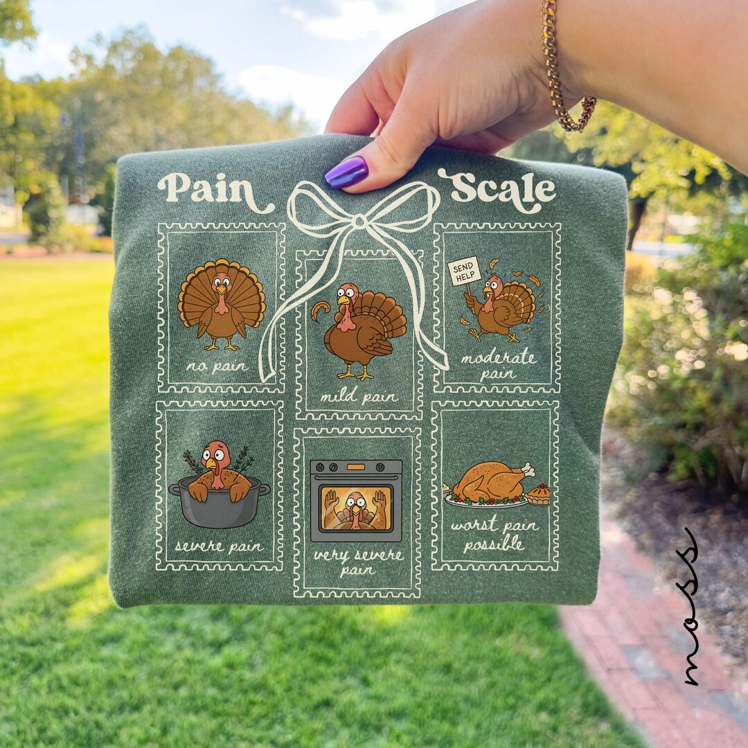 Funny Turkey Pain Scale PNG, Thanksgiving Nurse Design, Healthcare ...