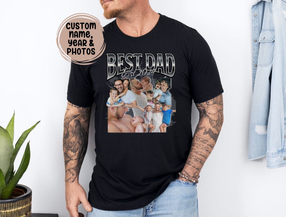 Custom Bootleg Dad Est 2024 Tshirt Personalized New Dad Shirt ...