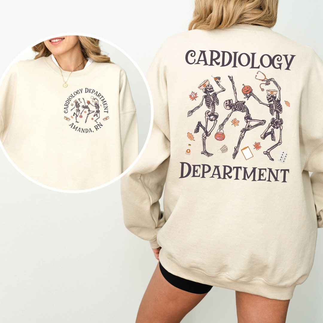 Custom Cardiac Nurse Halloween Sweatshirt, CVICU Nurse Pocket Halloween ...