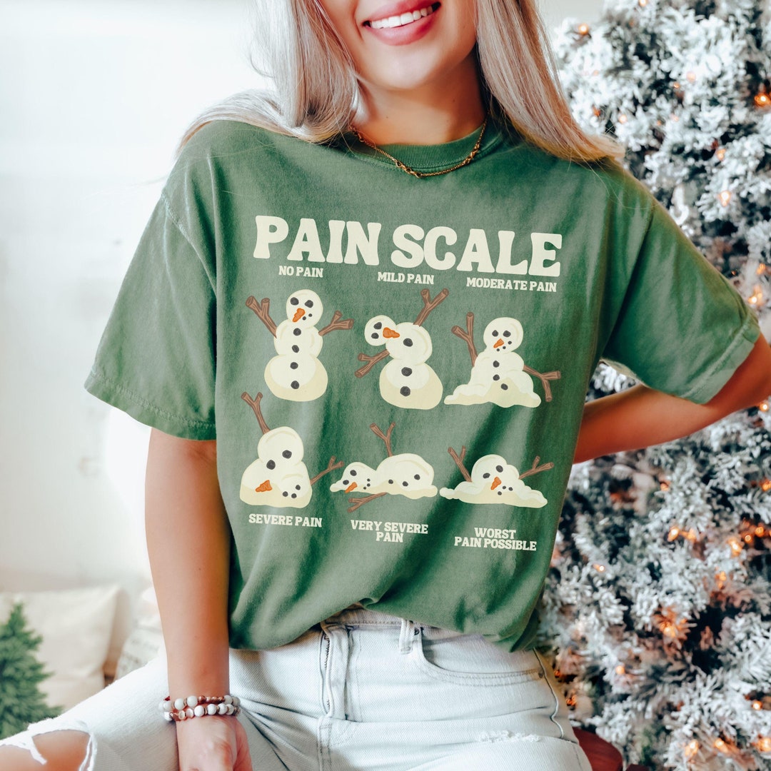 Funny Pain Scale Shirt, Christmas Nurse Sweatshirt, Medical Holiday Tshirt, Xmas Gift for Nurse ...