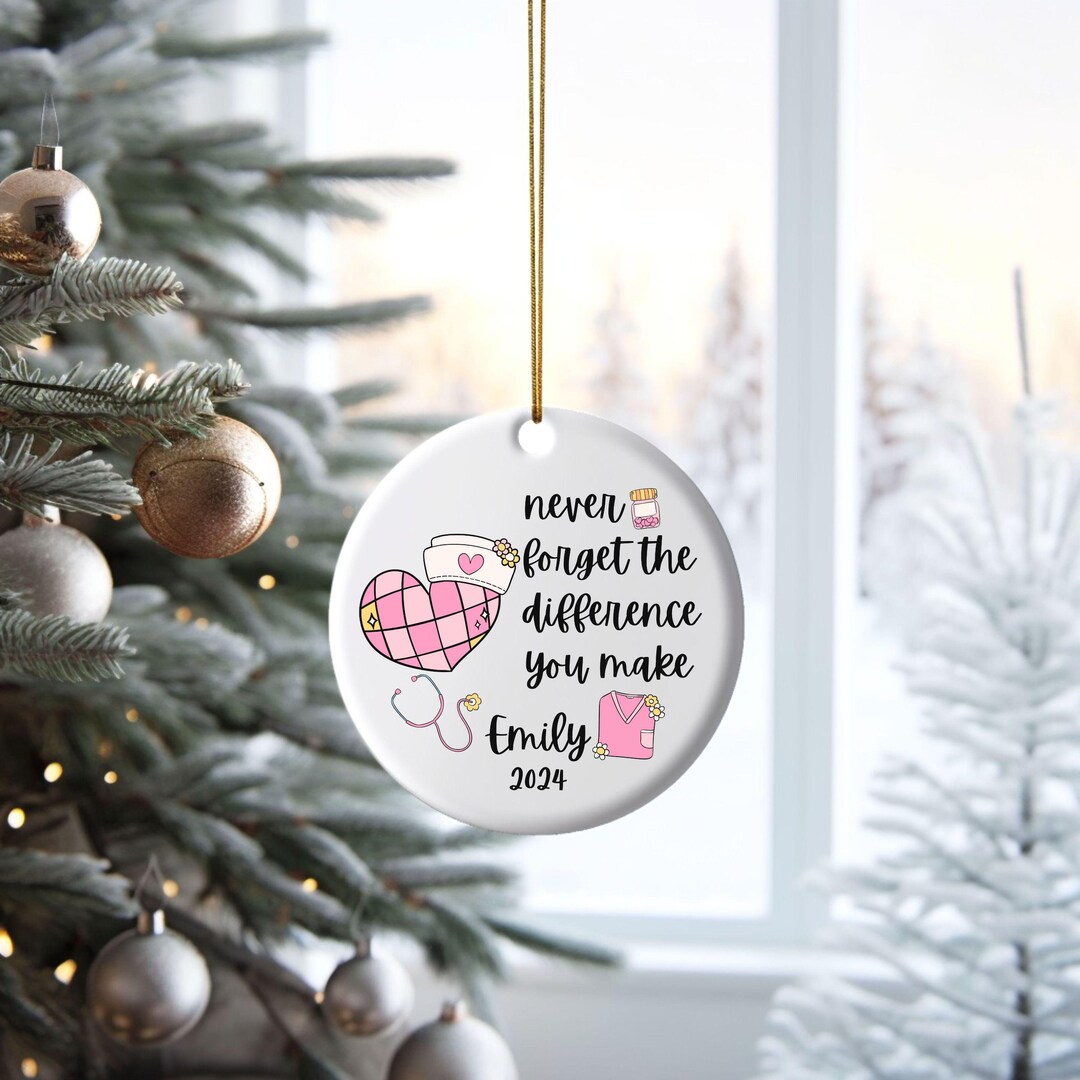 Custom Nurse Ornament, Leaving Gift for Work Colleague, Nurse Christmas ...