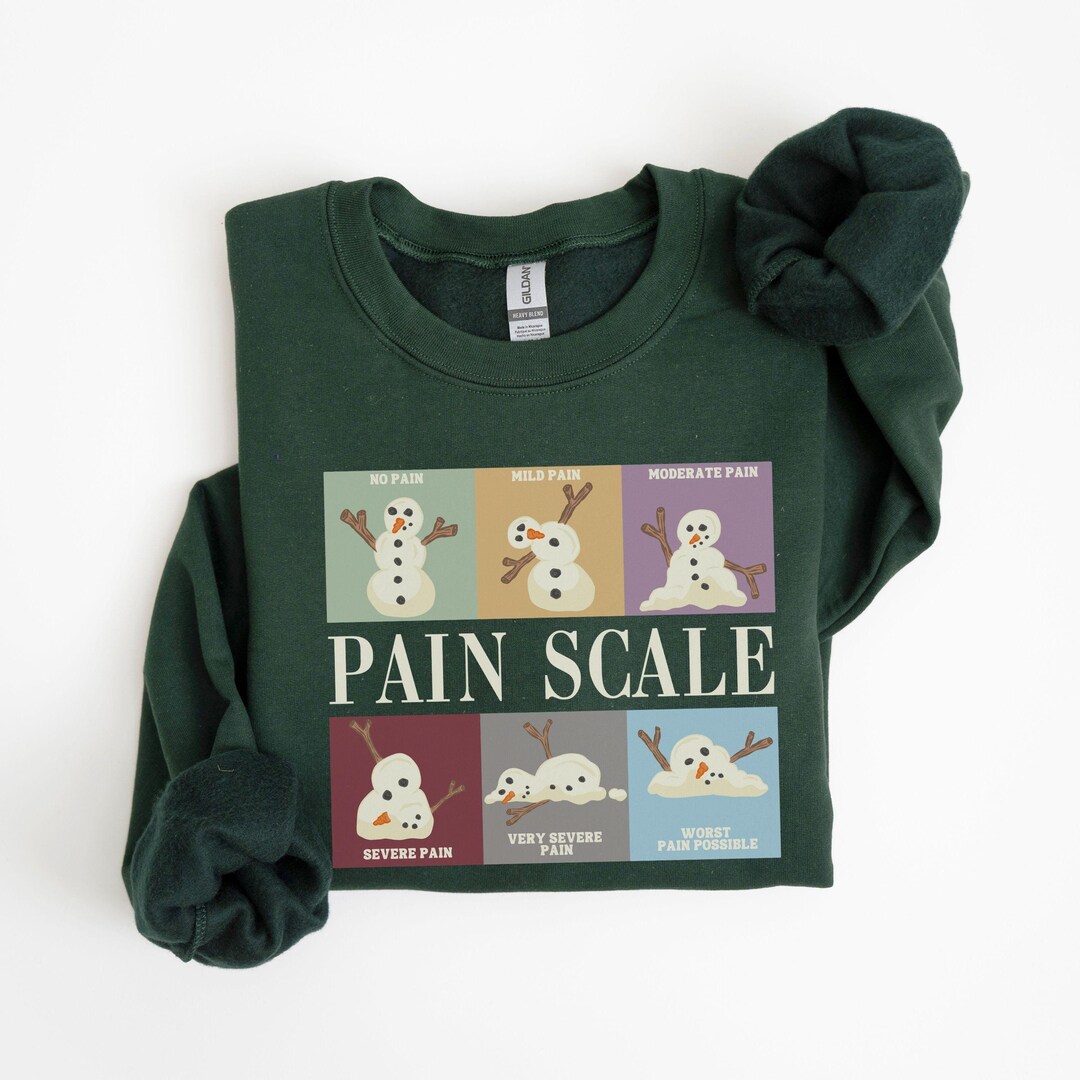 Funny Pain Scale Sweatshirt, Christmas Nurse Sweater, Medical Holiday ...
