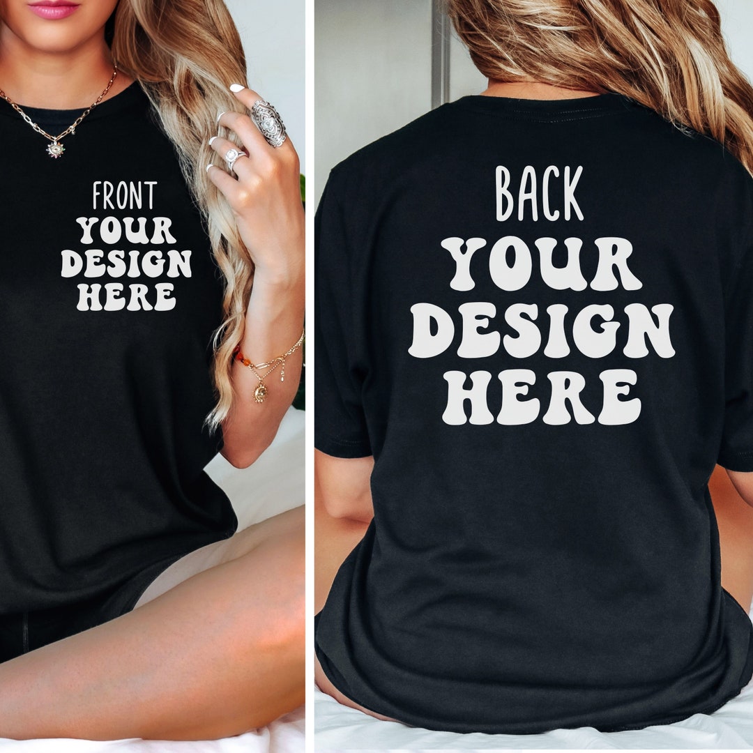 Front and Back Custom Text Logo Shirt, Custom Text Shirt, Double Sided ...