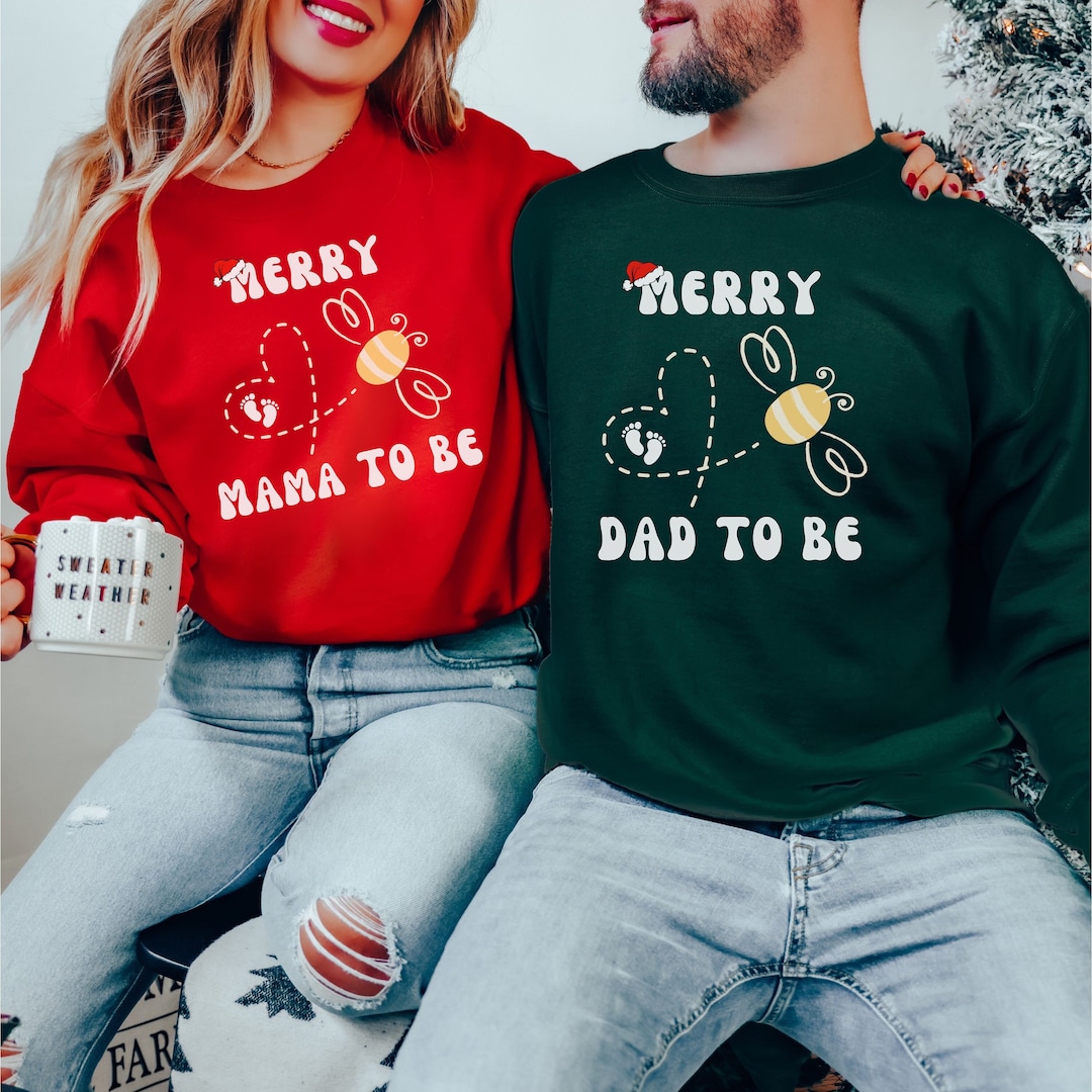 Matching Mom and Dad Christmas Sweatshirt, New Mom and Dad Christmas ...