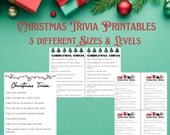 Christmas Trivia Printable | Hard Level | Ready to Print| Answer Key ...