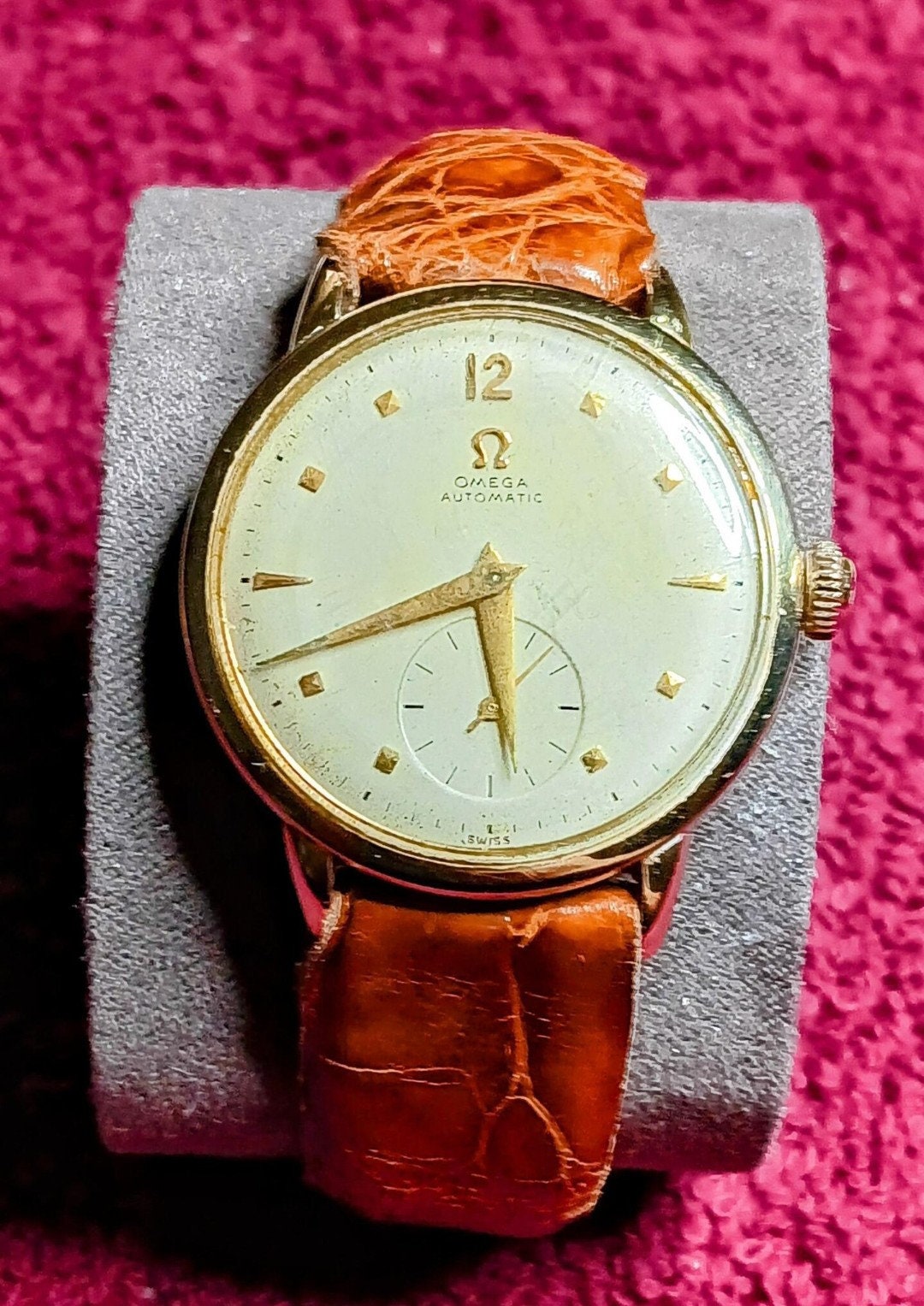 Vintage Mens 1950's 14k Gold Filled OMEGA Automatic Swiss Bumper Watch ...