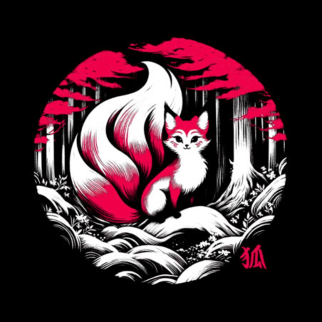 Kitsune Forest Matte Sticker - Adorable Cryptids - Fox - Cryptid ...