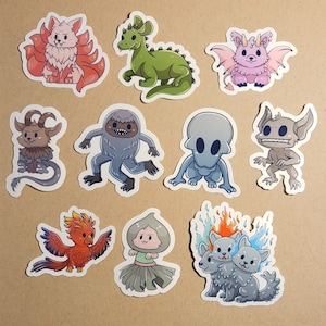 31 Adorable Cryptid Matte Vinyl Variety Sticker Collection ...