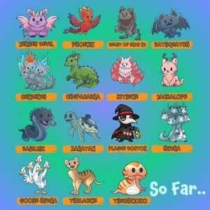 31 Adorable Cryptid Matte Vinyl Variety Sticker Collection ...