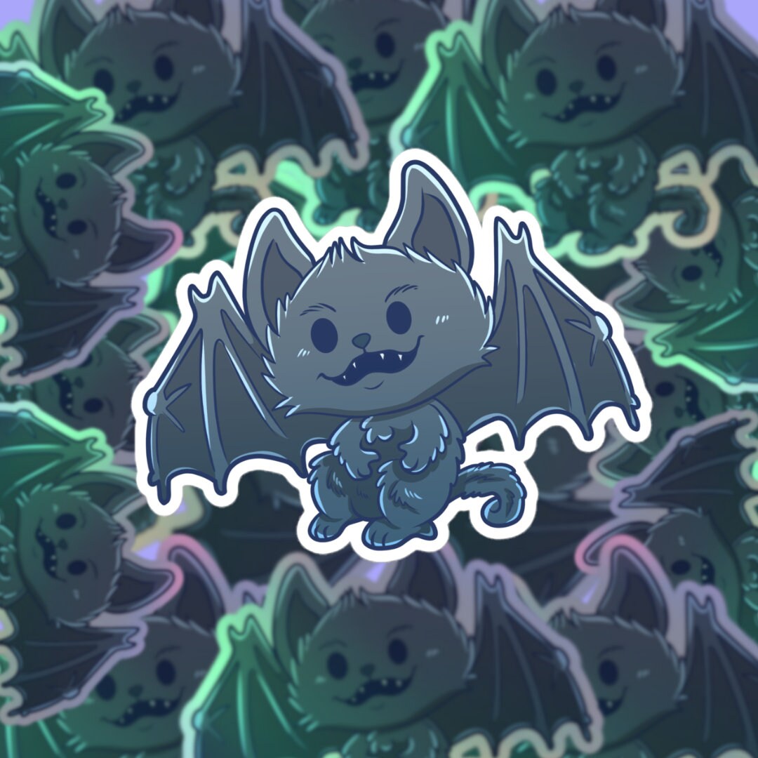 Adorable Batsquatch -glossy Vinyl Sticker | Cryptozoology | Cryptidcore ...