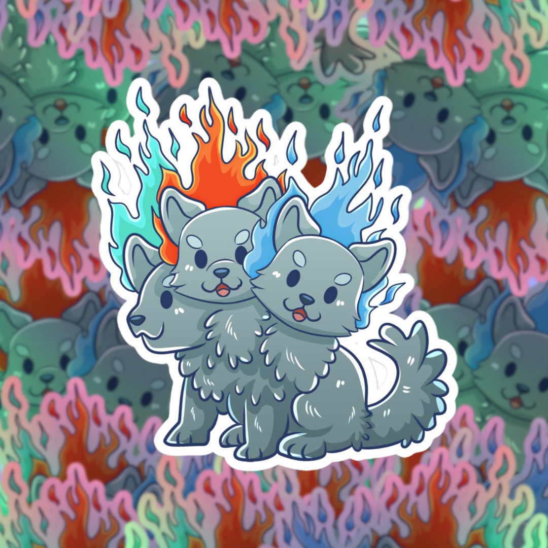 Adorable Cerberus -glossy|matte|holographic Vinyl Sticker ...
