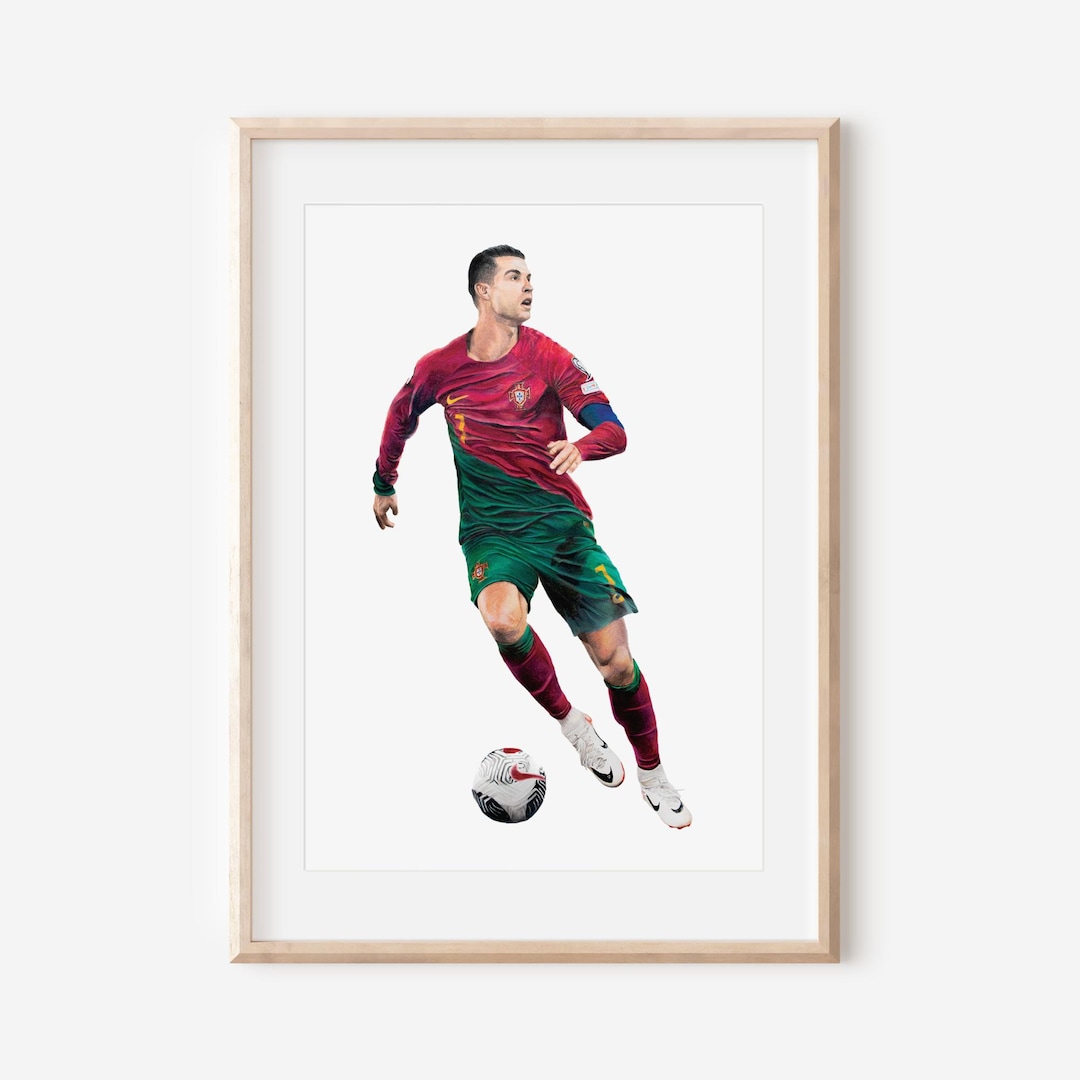 Cristiano Ronaldo Colored Pencil Art: Football Legend Poster (digital ...