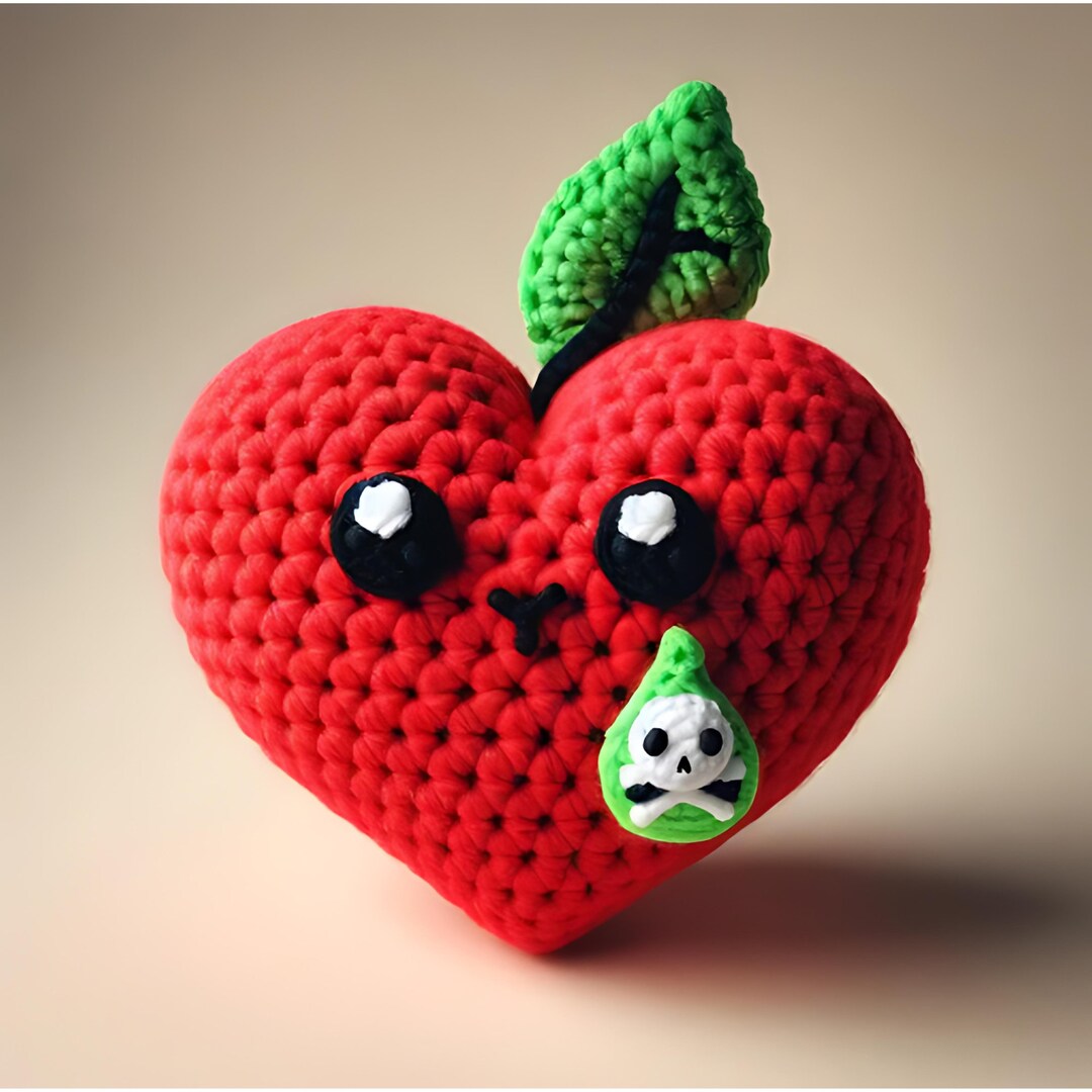 Adorable Poisoned Heart: A Unique Crochet Pattern, Heartbreak Crochet ...