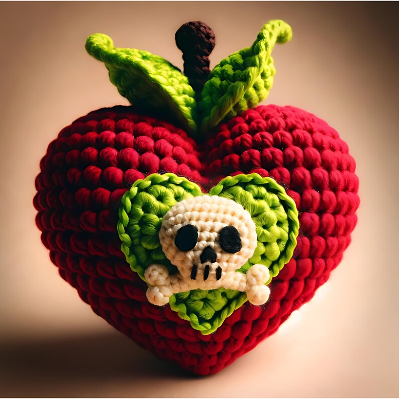 Adorable Poisoned Heart: A Unique Crochet Pattern, Heartbreak Crochet ...