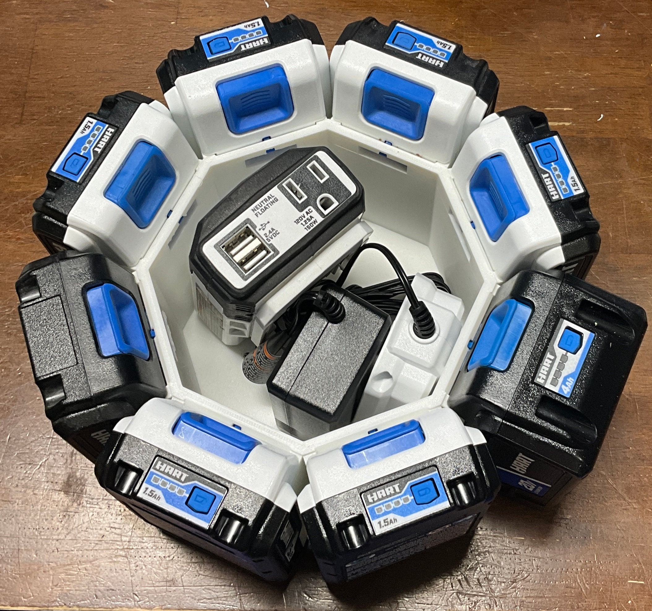 HART 20V EIGHT BATTERY Holder 3d Printed (batteries Not Included) - Etsy