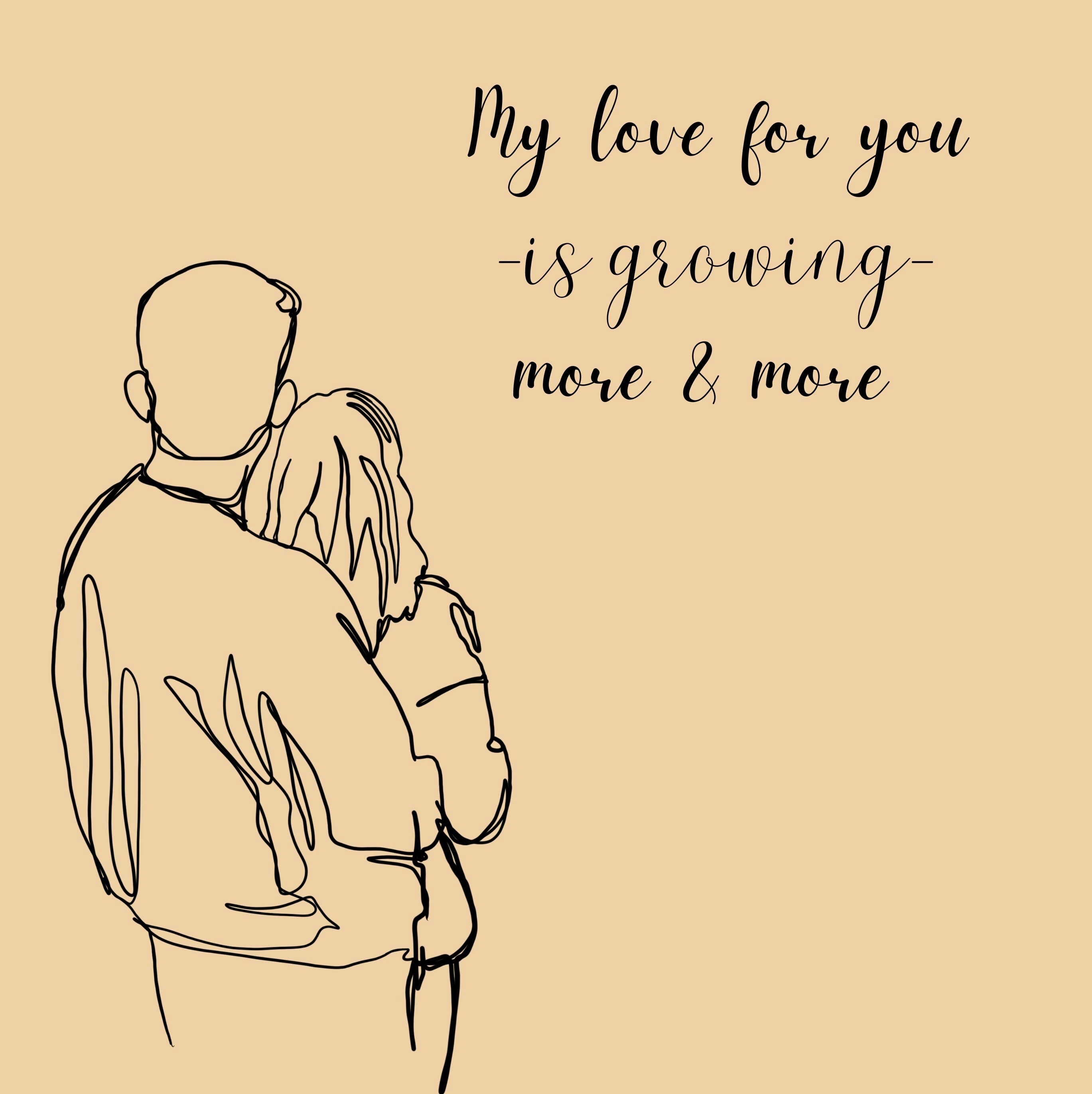 Loose Line Art With Poem, Cute Poem, Poem and Picture, Cute Drawing ...