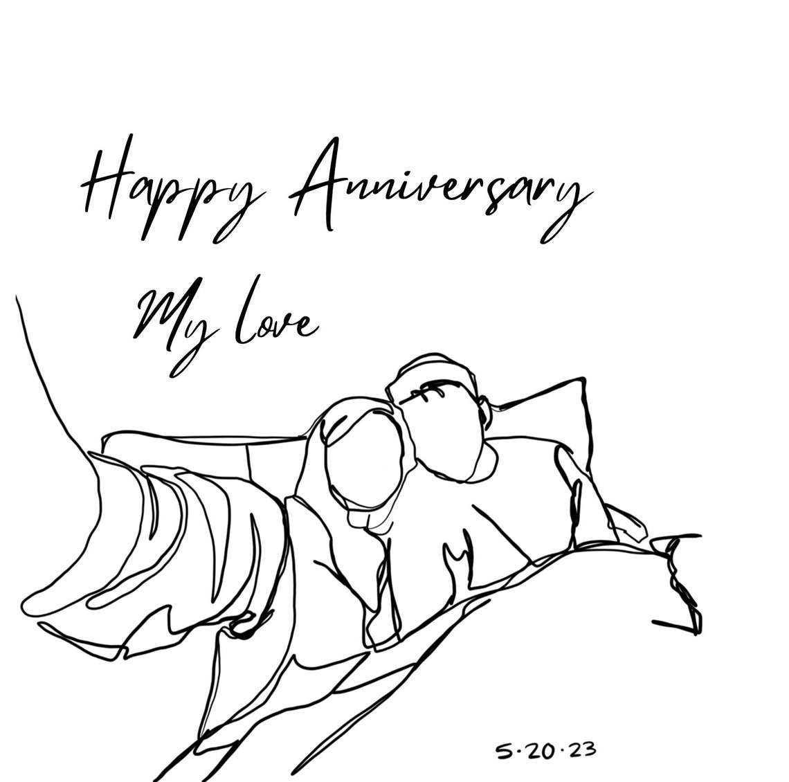 Loose Line Art With Poem, Cute Poem, Poem and Picture, Cute Drawing ...