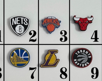 NBA Basketball Team Croc Shoe Charms - Etsy