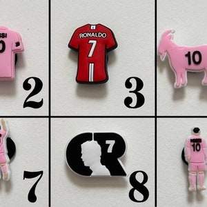Messi and Ronaldo Croc Charms - Etsy