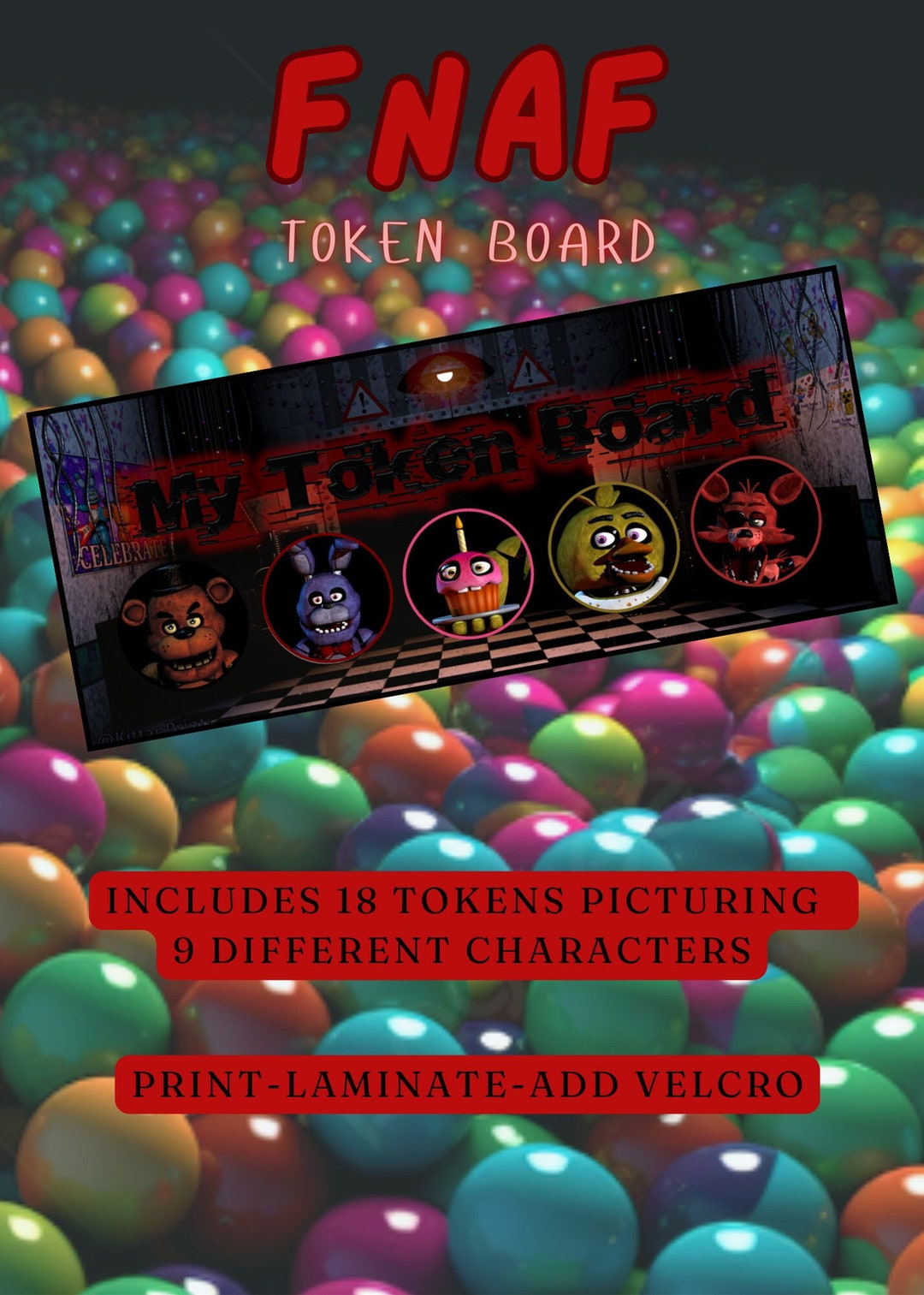 FNAF Token Board - Etsy
