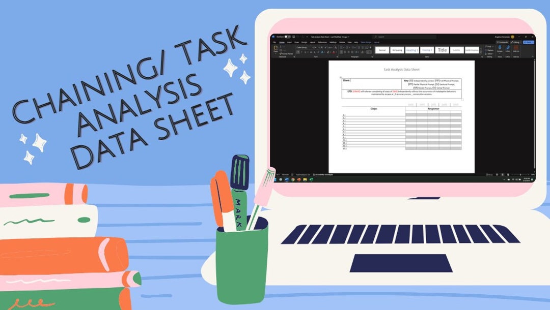 Chaining / Task Analysis Data Sheet - Etsy
