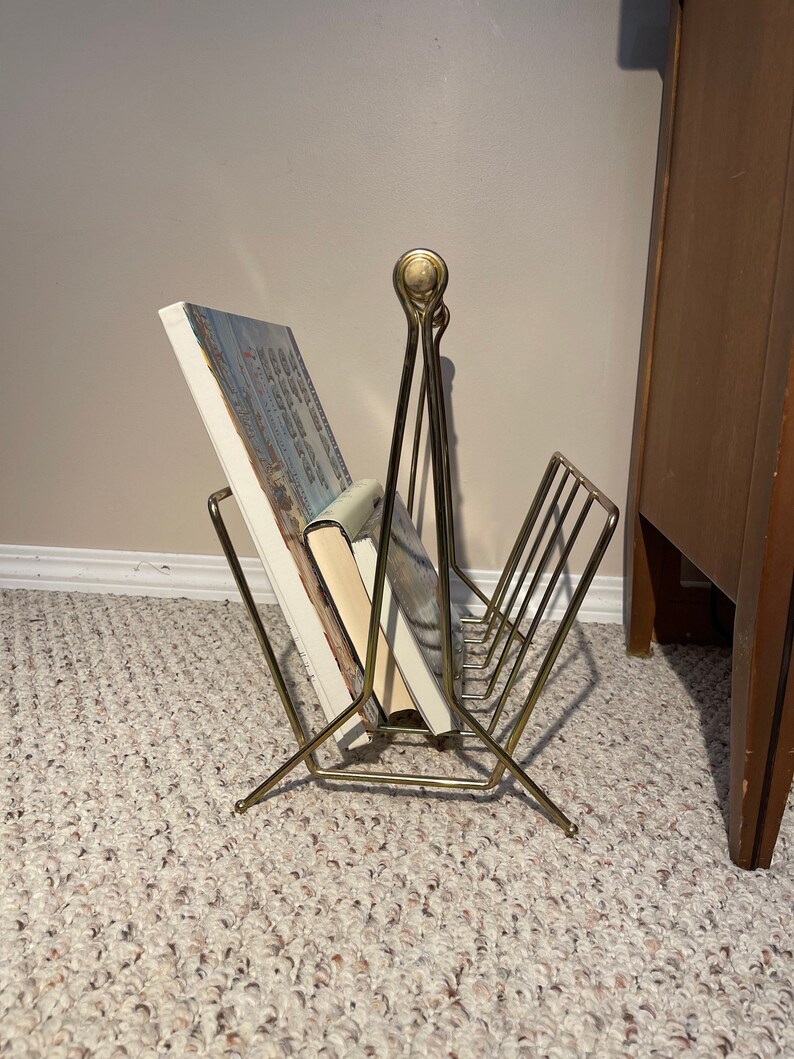 Mid Century Modern Metal Magazine Holder - Etsy