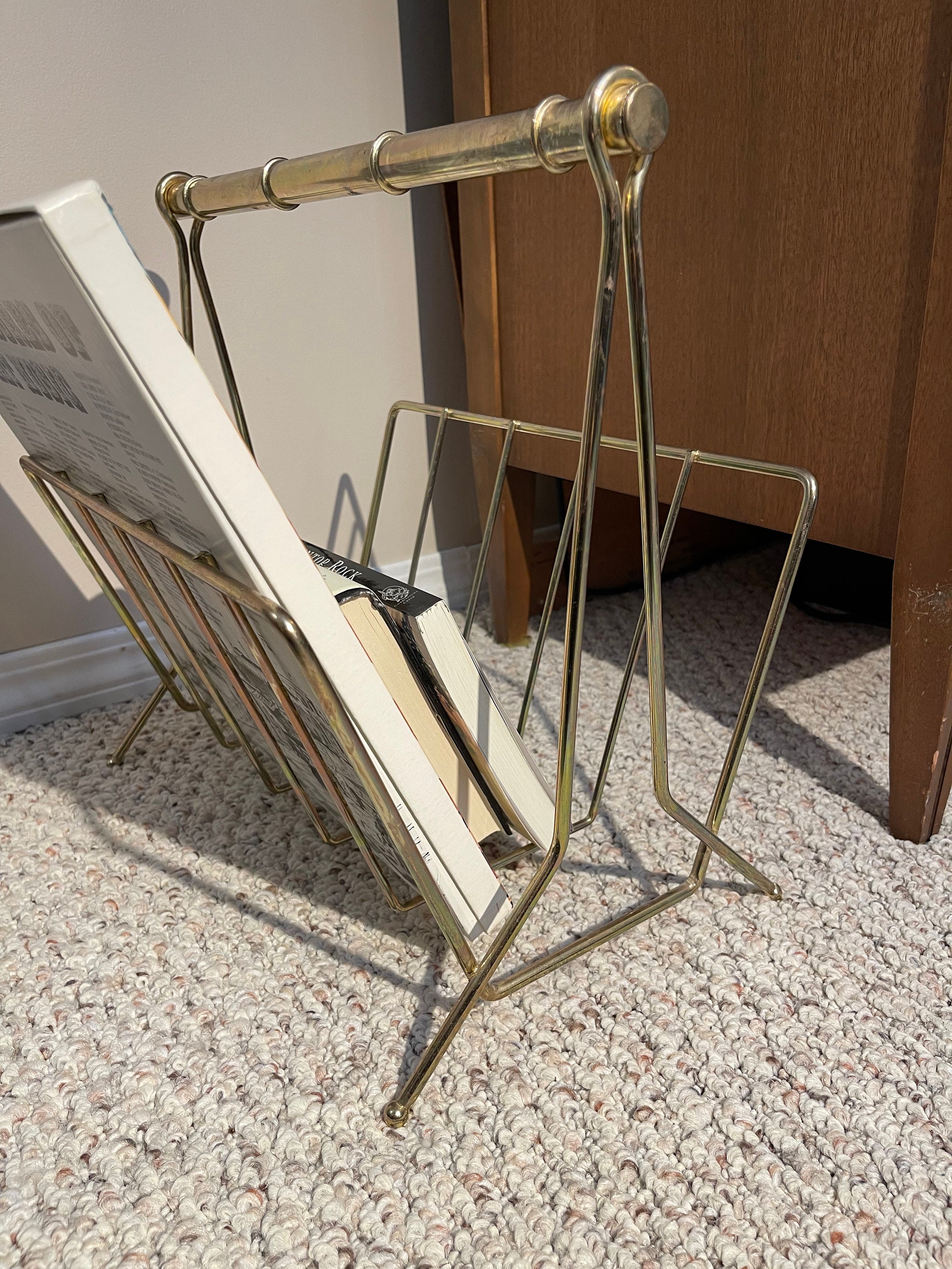 Mid Century Modern Metal Magazine Holder - Etsy