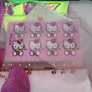 Kitty Themed Savings Binder | Helo Kitty Savings Challenges | Binder ...