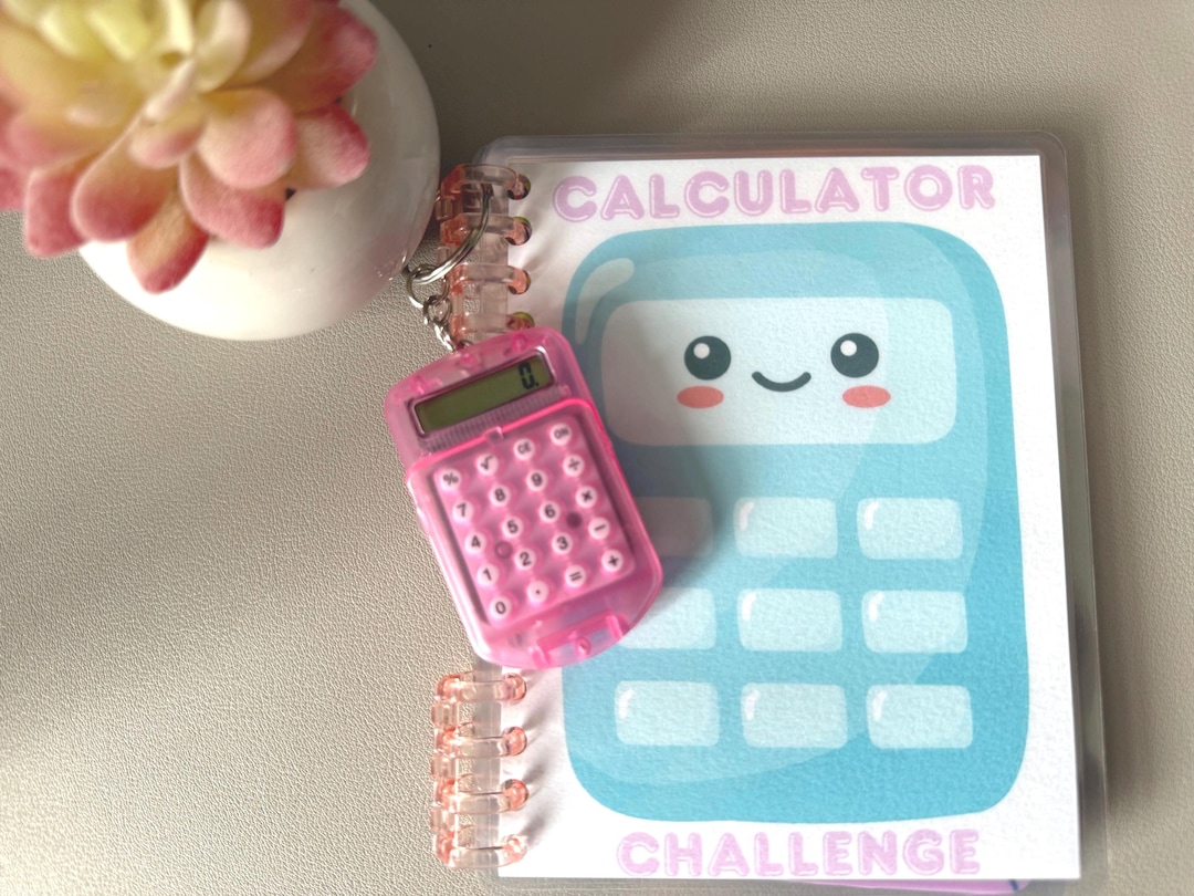 Calculator Savings Challenge Book With Cute Mini Calculator - Fun Money ...