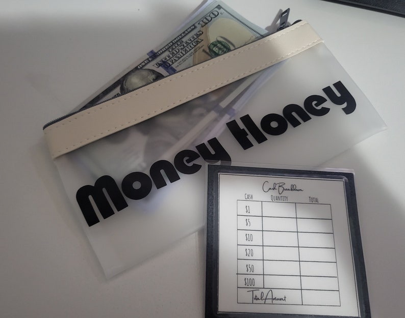Minimalistic Money Pouch | Bank Bag | With Laminated Teller Breakdown ...