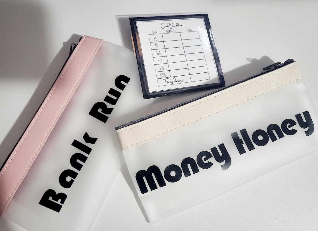 Minimalistic Money Pouch | Bank Bag | With Laminated Teller Breakdown ...
