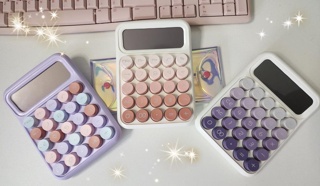 Cute Calculator With Big Buttons | Aesthetic Mechanical Calculator for ...