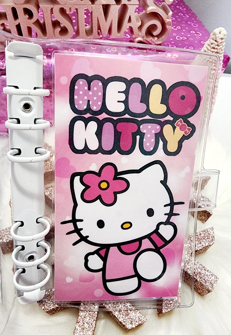 Hello Kitty Themed Savings Challenges Binder Holographic Overlay ...