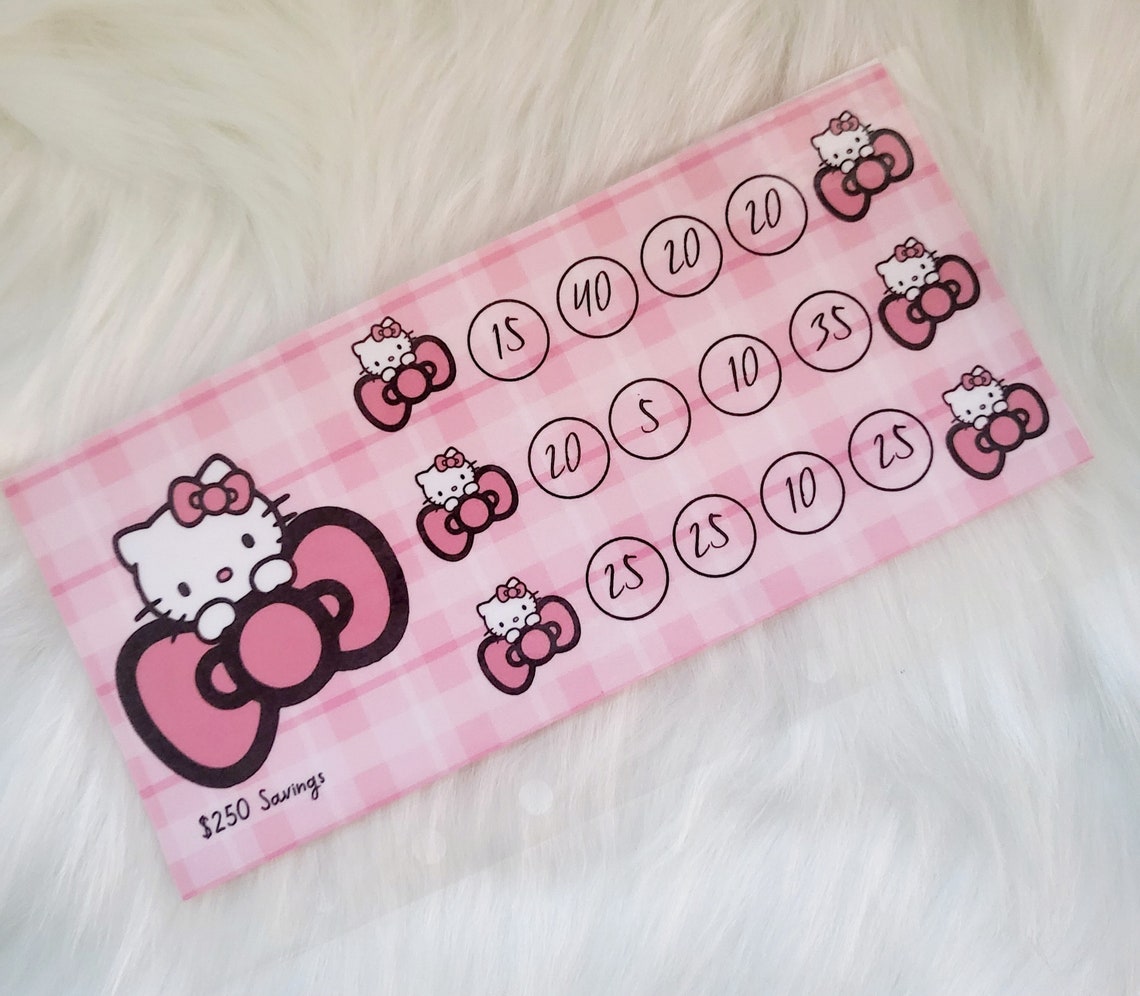 KITTY |hello Kitty ENVELOPE Savings Challenge || Laminated || Savings ...