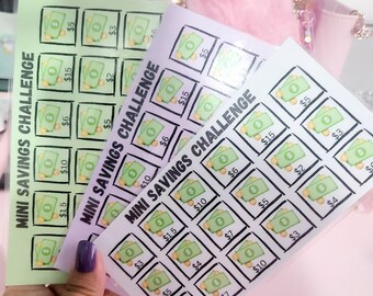 Mini Savings Challenge Printable 3X Savings Challenge - Etsy