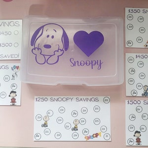 Snoopy Themed Savings Challenges Box Bundle 1700 Saved - Etsy