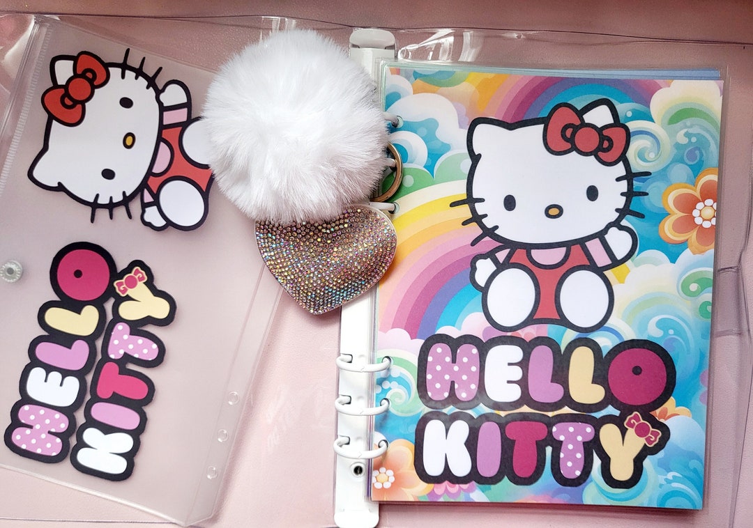 A5 Size - Kitty Themed Savings Binder | Helo Kitty Savings Challenges ...