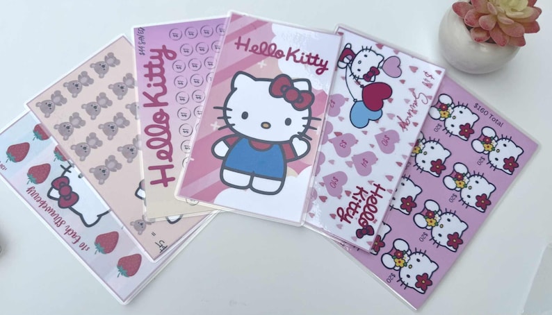 Kitty Themed Savings Binder | Helo Kitty Savings Challenges | Binder ...