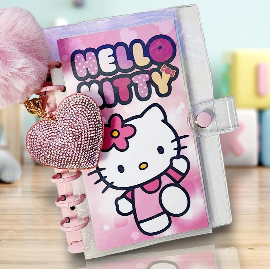 Hello Kitty Themed Savings Challenges Binder Holographic Overlay ...