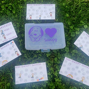 Snoopy Themed Savings Challenges Box Bundle 1700 Saved - Etsy