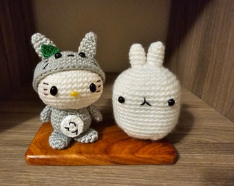 Rectangle Wooden Triple Doll Stand, Crochet Amigurumi Stand, Doll ...