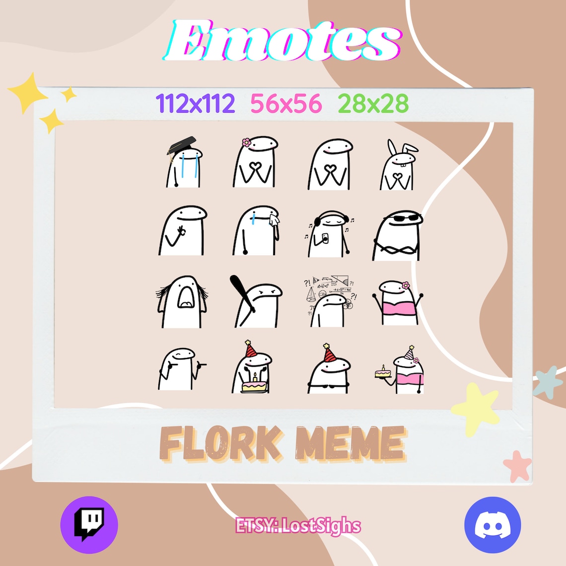 Flork Meme Emote Pack 34 Stream: Twitch, Discord, Kick, Youtube ...