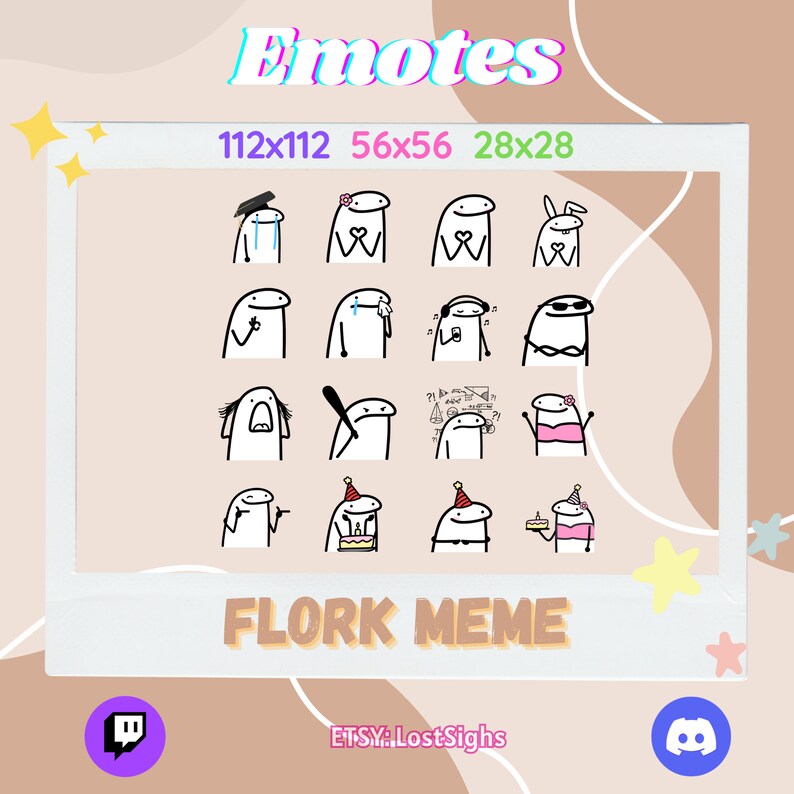 Flork Meme Emote Pack 34 Stream: Twitch, Discord, Kick, Youtube ...