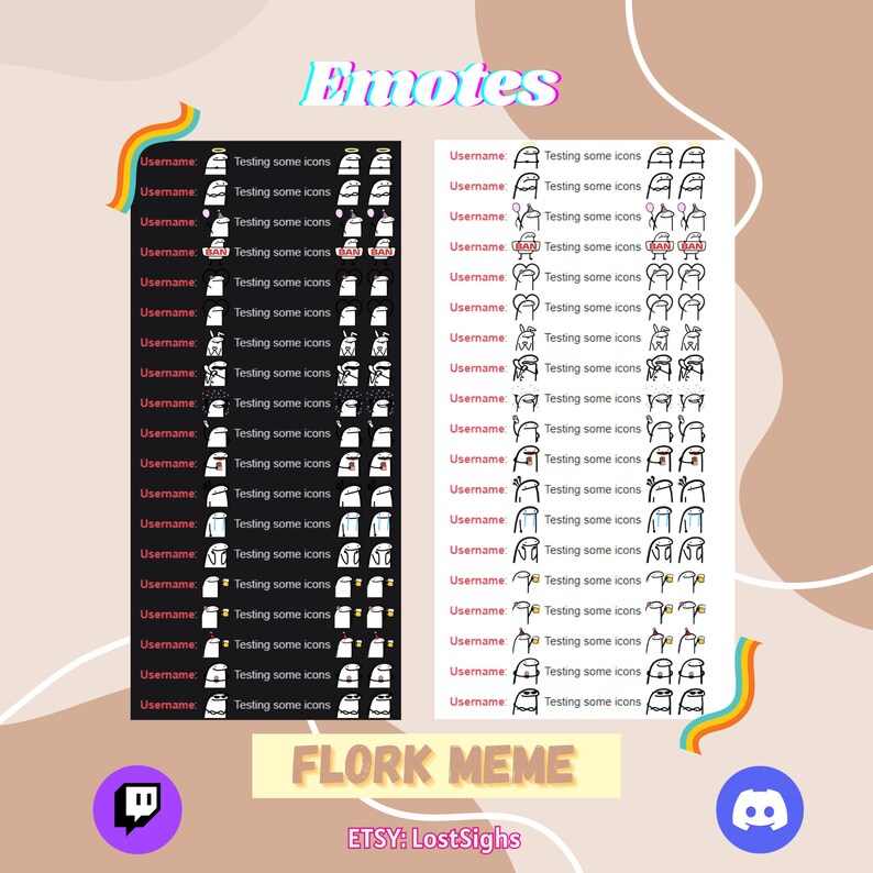 Flork Meme Emote Pack 34 Stream: Twitch Discord Kick - Etsy Hong Kong