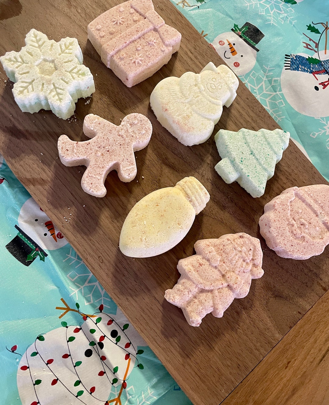 Christmas Shaped Bath Bombs- Santa Bath Bombs- Snow Man Bath Bomb- Kids ...