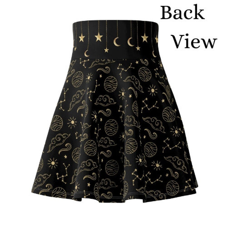 Constellation Circle Skirt, Women's Celestial High Waisted Skater Skirt ...